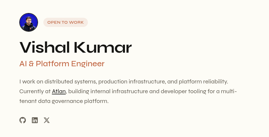 Vishal Kumar | Software Engineer